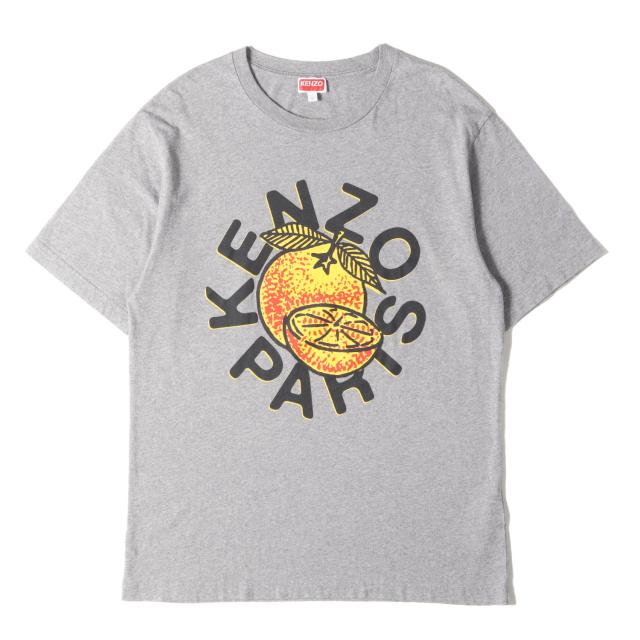 KENZO ケンゾー Tシャツ ヘザーグレー サイズ:L | 24SS グラフィック ロゴ クルーネック Tシャツ (FE55TS2794SG) | トップス カットソー 半袖【メンズ】【中古】【美品】【K4559】