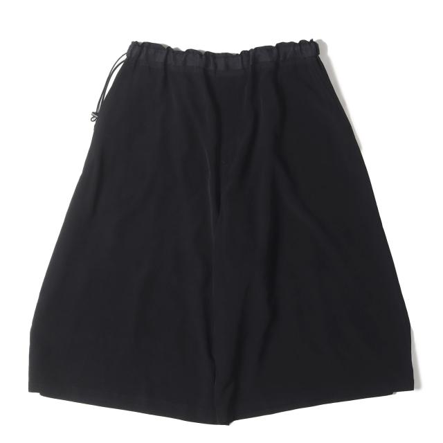 Ground Y グラウンド ワイ パンツ ブラック 黒 サイズ:3 | 23SS ワイド バギー デシン ハーフ パンツ (GJ-P03-500) | ボトムス ズボン | 日本製【メンズ】【中古】【K4557】