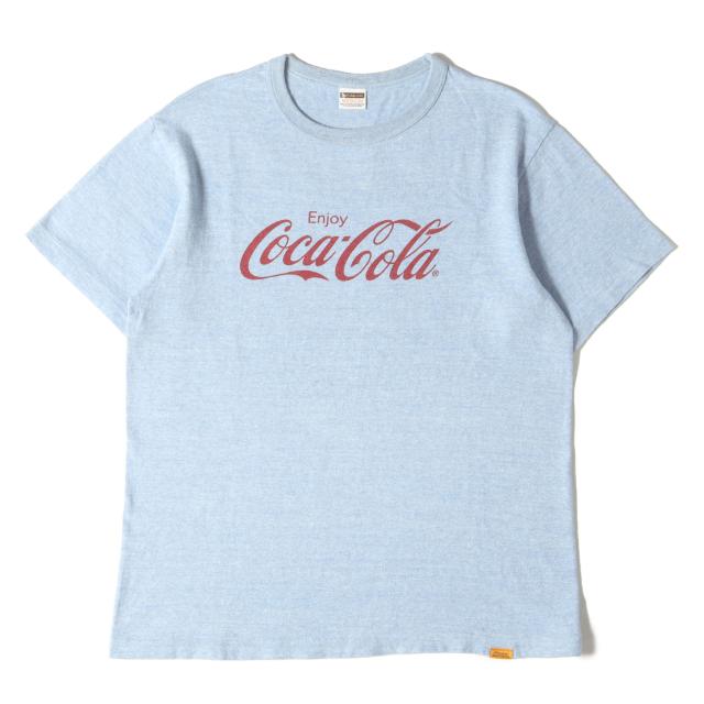 STANDARD CALIFORNIA スタンダードカリフォルニア Tシャツ ヘザーブルー サイズ:M | 24SS COCA COLA グラフィック ロゴ バインダーネック Tシャツ (COCA COLA × SD 88/12 LOGO T) | トップス カットソー 半袖 | コラボ【メンズ】【中古】【K4559】