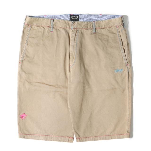 STUSSY ステューシー パンツ ベージュ サイズ:36 | 00s SSリンクステッチ チノショーツ | 00年代 アーカイブ | ボトムス ショートパンツ【メンズ】【中古】【K4558】
