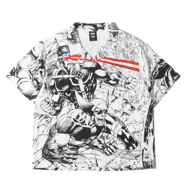 HUF ハフ シャツ ホワイト 白 サイズ:XL | 22SS MARVEL X-MEN レーヨン アロハシャツ (Resort S/S Shirt) | トップス ハワイアン カジュアルシャツ | オフィシャルコラボ【メンズ】【中古】【K4558】