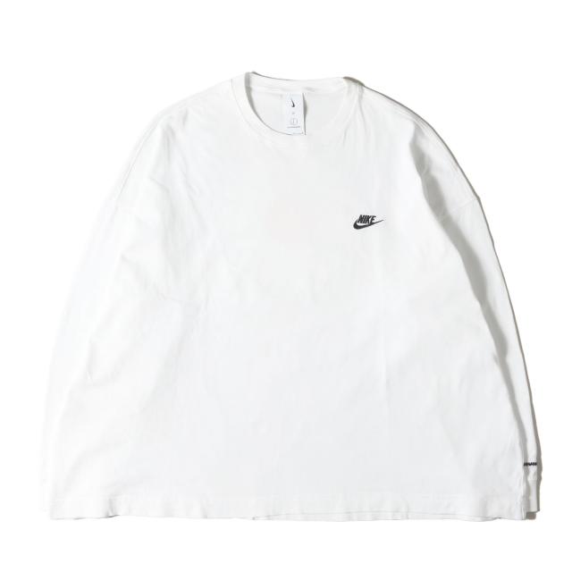 NIKE ナイキ Tシャツ ホワイト 白 サイズ:L | 23SS PEACEMINUSONE オーバーサイズ フラワープリント ロングスリーブTシャツ (NRG CF L/S T-SHIRT) | トップス カットソー 長袖【メンズ】【中古】【K4561】