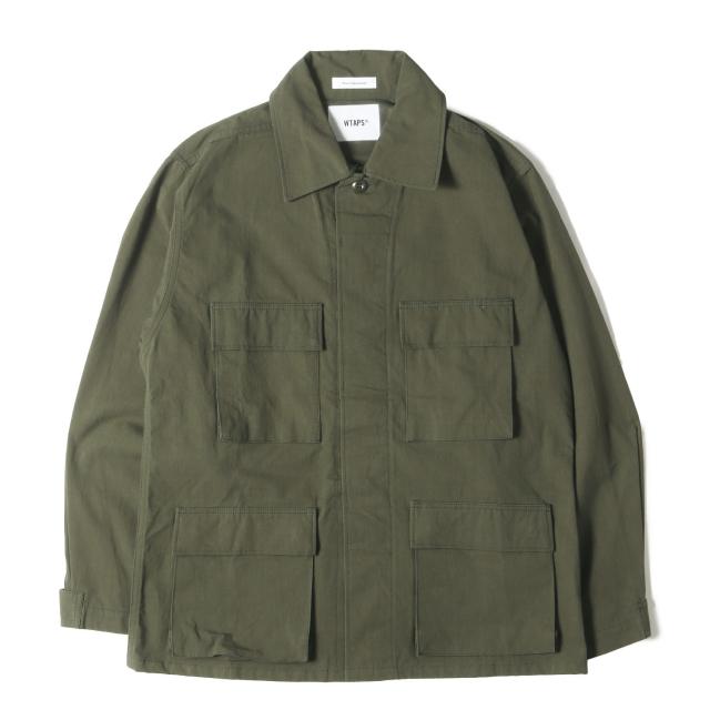 WTAPS ダブルタップス ジャケット オリーブドラブ サイズ:S | 21AW リップストップ ジャングル ファティーグ シャツジャケット (WMILL-LS 01 / SHIRT) | アウター ブルゾン 上着【メンズ】【中古】【美品】【K4561】