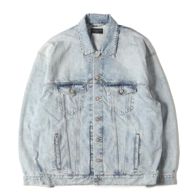 BALENCIAGA バレンシアガ ジャケット インディゴ サイズ:1 | 24AW ヴィンテージ加工 デニム トラッカー ジャケット (681690 TRW55) | UNISEX | アウター ブルゾン 上着【メンズ】【K4561】