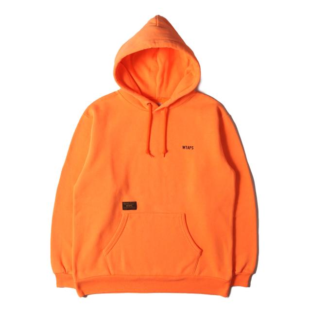 WTAPS ダブルタップス パーカー オレンジ サイズ:S | ブランドロゴ刺繍 スウェットパーカー (HEELWEEK HOODED. SAR) | トップス フーディー プルオーバー【メンズ】【中古】【K4563】