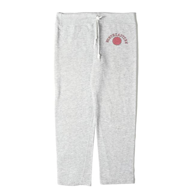 Champion vintage チャンピオン ヴィンテージ パンツ 杢グレー サイズ:M | 80s トリコタグ カレッジ 染み込みプリント スウェットパンツ (ノースイースタン大学モデル) | 80年代 古着 | ボトムス ズボン【メンズ】【中古】【K4564】