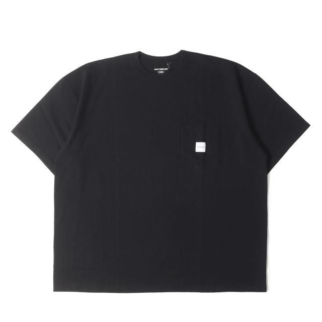 COOTIE クーティー Tシャツ ブラック 黒 サイズ:XL | 24AW オーバーサイズ ヘビーウエイト ポケット Tシャツ (Garment Dyed Error Fit S/S Tee) | トップス カットソー 半袖【メンズ】【K4564】