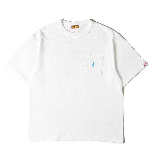 HUMAN MADE ヒューマンメイド Tシャツ ホワイト 白 サイズ:2XL | 25SS BLUE BOTTLE COFFEE クルーネック ポケット Tシャツ | トップス カットソー 半袖 | コラボ【メンズ】【K4564】