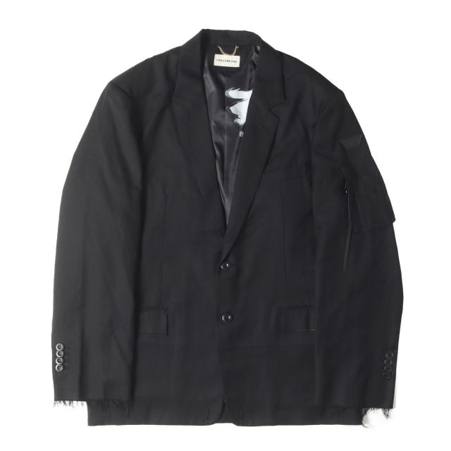 FORSOMEONE フォーサムワン ジャケット ブラック 黒 サイズ:48 | リップストップウール ミリタリー テーラードジャケット | アウター ブレザー 上着【メンズ】【中古】【K4565】