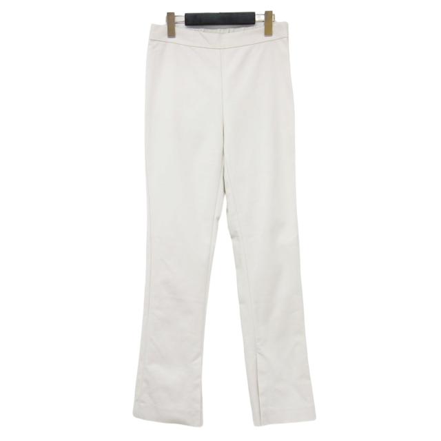 VERMEIL par iena ヴェルメイユ パー イエナ パンツ ベージュ サイズ:40(L) | 24春夏 スティック パンツ / スラックス スリム フレア 裾スリット ストレッチ コットン | ボトムス ズボン | 日本製【レディース】【中古】【K4565】