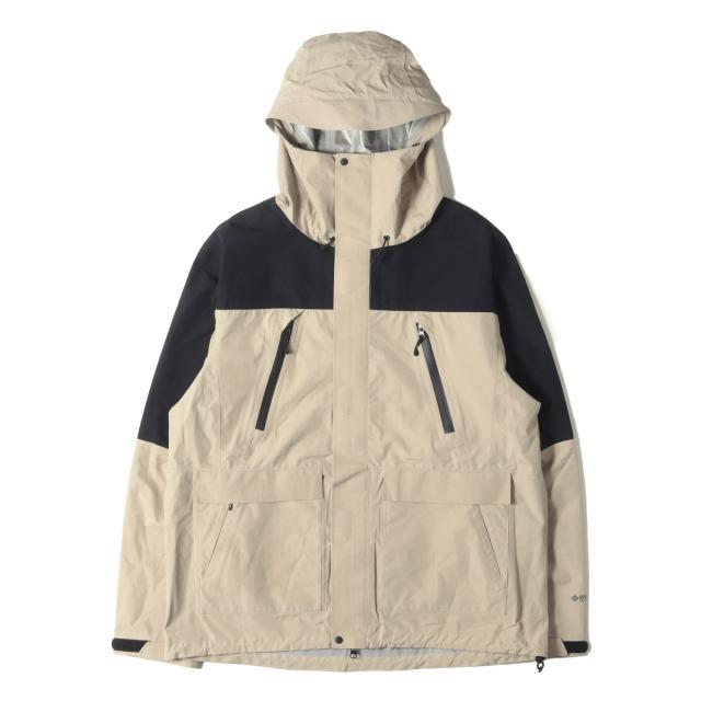 TIGORA ティゴラ ジャケット ベージュ ブラック サイズ:XL | 21AW GORE-TEX INFINIUM 2レイヤー マウンテンパーカー | アウター ブルゾン コート 上着【メンズ】【中古】【K4568】