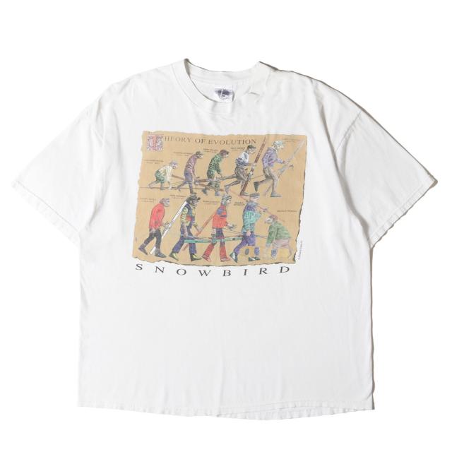 90s - 00s ヴィンテージ古着 | 90s 猿の進化 Tシャツ | ハイチ製 backcountry | ホワイト 白 サイズ:XXL | 90年代 | トップス カットソー 半袖【メンズ】【中古】【K4568】