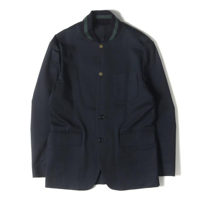 Casely Hayford ケイスリー ヘイフォード ジャケット ネイビー 紺 サイズ:36 | TOMORROWLAND リブカラー 4B ブレザー (TCJ-06 TL-1a) | MADE IN JAPAN | アウター ジャケット 上着【メンズ】【中古】【K4569】