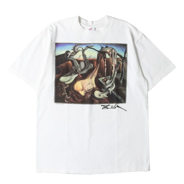 90s - 00s ヴィンテージ古着 / [夜の蜘蛛] 90s Salvador Dali アートプリント Tシャツ / USA製 / サルバドール・ダリ / ホワイト 白 / サイズ:M / トップス カットソー 半袖【メンズ】【中古】【K4476】
