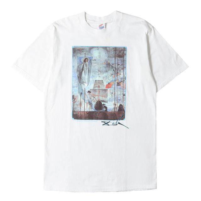 90s - 00s ヴィンテージ古着 / [コロンブスによるアメリカの発見] 90s Salvador Dali アートプリント Tシャツ / USA製 / サルバドール・ダリ / ホワイト 白 / サイズ:L / トップス カットソー 半袖【メンズ】【中古】【K4476】
