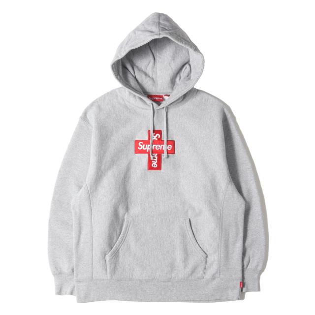Supreme シュプリーム パーカー ヘザーグレー サイズ:M | 20AW クロスボックスロゴ スウェット パーカー (Cross Box Logo Hooded Sweatshirt) | トップス フーディー プルオーバー【メンズ】【中古】【美品】【K4571】