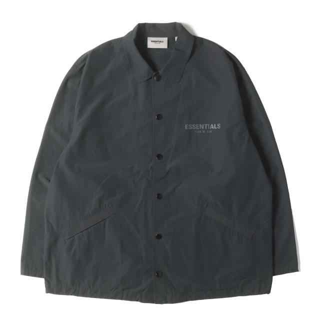 FEAR OF GOD フィアオブゴッド ジャケット ブラック 黒 サイズ:S | FOG ESSENTIALS 60/40クロス オーバーサイズ コーチジャケット | アウター ブルゾン 上着【メンズ】【中古】【K4571】