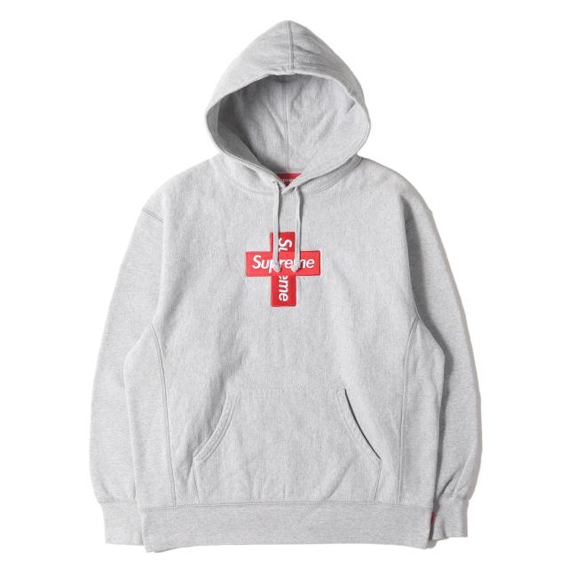 Supreme シュプリーム パーカー ヘザーグレー サイズ:M | 20AW クロスボックスロゴ スウェットパーカー (Cross Box Logo Hooded Sweatshirt) | トップス フーディー プルオーバー【メンズ】【中古】【K4571】
