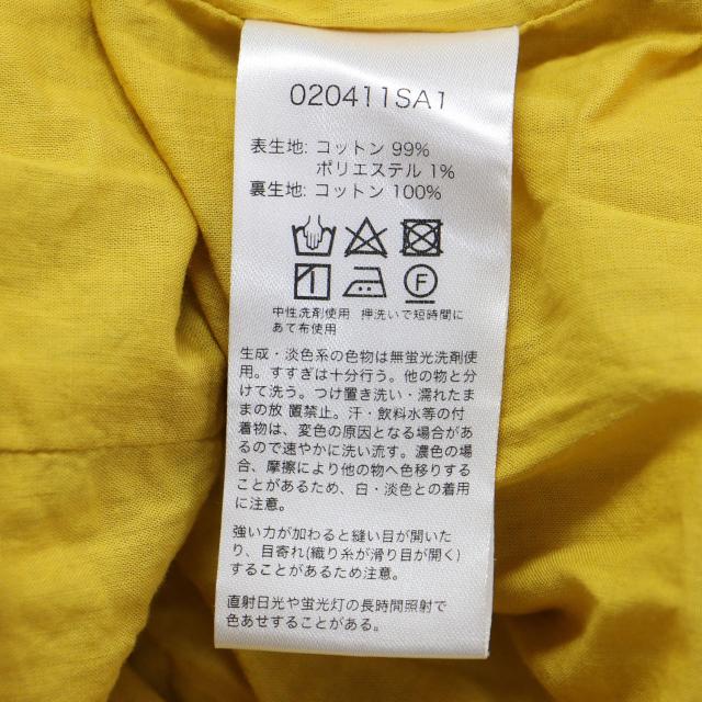 Sara mallika サラ マリカ ワンピース イエロー サイズ:FREE | ダブル