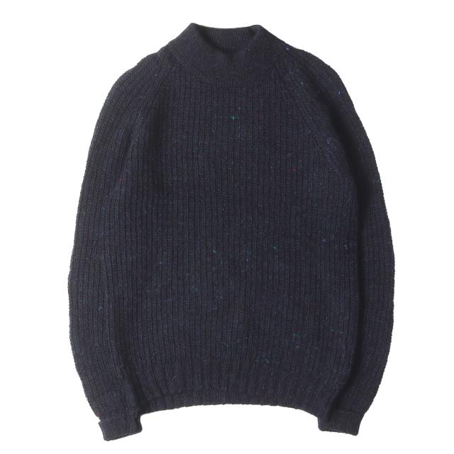 visvim ビズビム ニット ネイビー 紺 サイズ:1 | カラーネップ タートルネック ウールニット セーター(TURTLENECK SWEATER) | トップス 長袖【メンズ】【中古】【K4572】