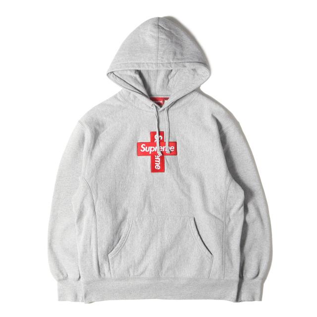Supreme シュプリーム パーカー ヘザーグレー サイズ:M | 20AW クロスボックスロゴ スウェット パーカー (Cross Box Logo Hooded Sweatshirt) | トップス フーディー プルオーバー【メンズ】【中古】【K4572】
