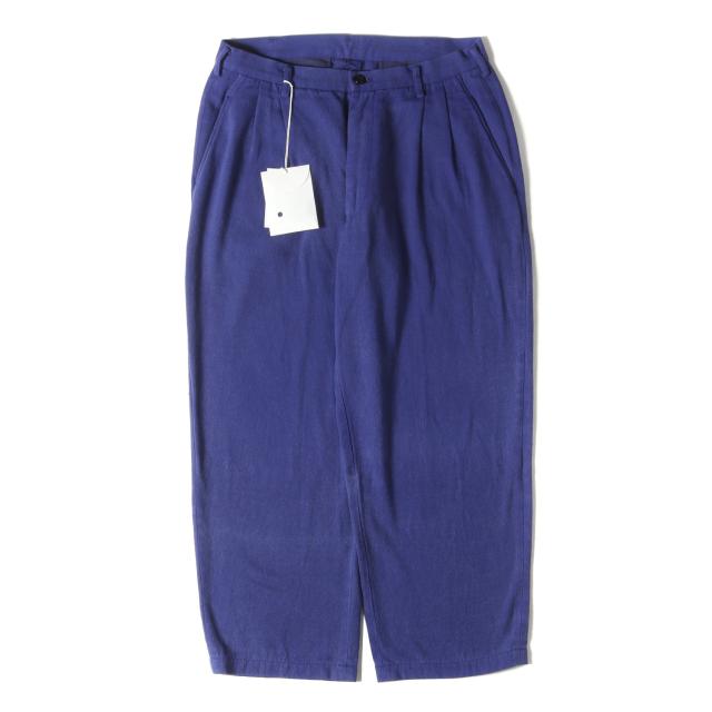 un/unbient アン / アンビエント wagamama TOKYO 別注 パンツ ブルー サイズ:3 | ツータック シルク フレンチ トラウザー スラックスパンツ (silk french trousers UNSP4620) | ボトムス ズボン | 日本製【メンズ】【K4572】