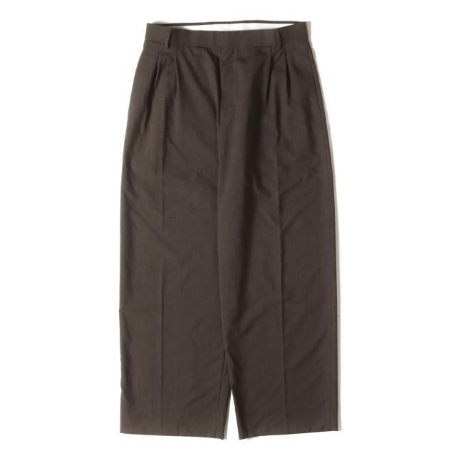 UNITED ARROWS ユナイテッドアローズ パンツ ヘザーブラウン サイズ:M | 25SS H ウールトロピカル 2プリーツ ワイドパンツ (1214-177-9413) | ボトムス ズボン【メンズ】【中古】【美品】【K4572】