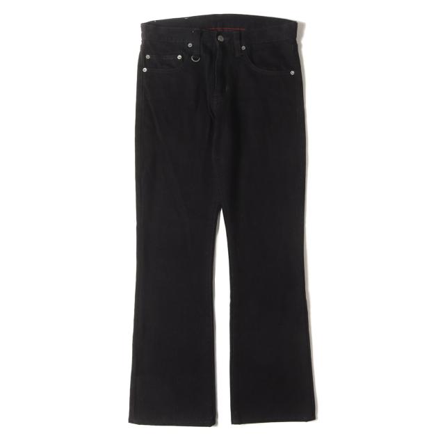 児島ジーンズ パンツ ブラック 黒 サイズ:31 | ケブラー ブーツカット ブラック デニムパンツ | 日本製 | ボトムス ジーンズ ジーパン【メンズ】【中古】【美品】【K4573】