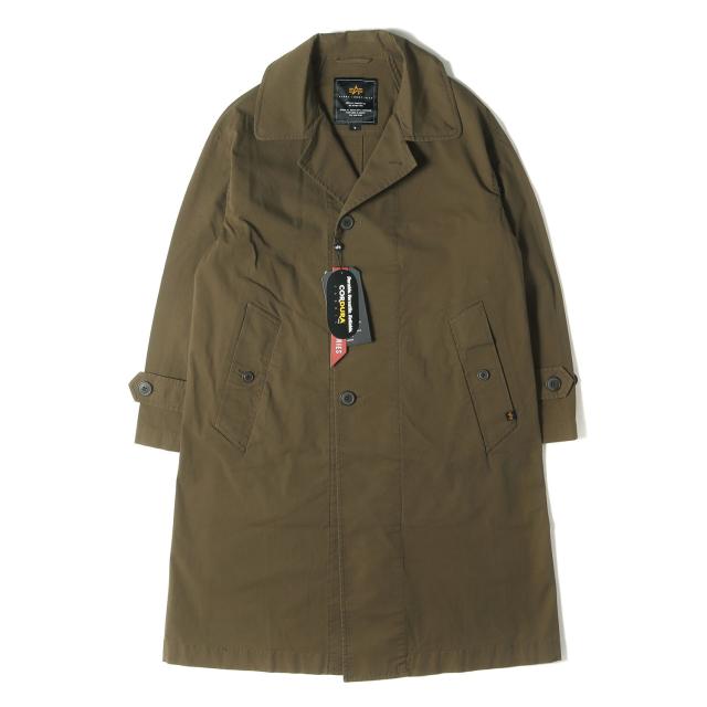 ALPHA アルファ コート ダークカーキ サイズ:M | ストレッチ コットン ナイロン ステンカラーコート | 上着 ミリタリー 【メンズ】【K4575】