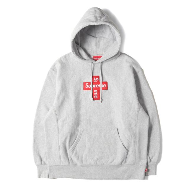 Supreme シュプリーム パーカー ヘザーグレー サイズ:M | 20AW クロスBOXロゴ スウェット パーカー Cross Box Logo Hooded Sweatshirt | トップス フーディー 【メンズ】【中古】【K4575】