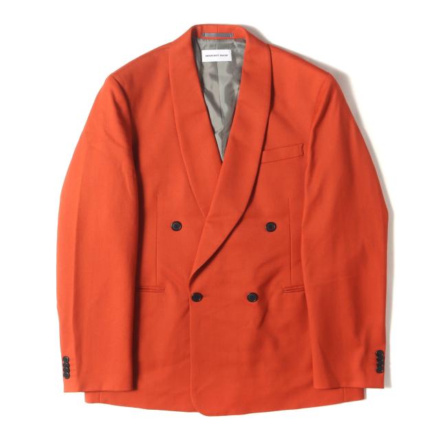 ANARCHIST TAILOR アナーキストテイラー ジャケット | 23AW ショールラペル ダブルブレスト ツイル 4B テーラード ジャケット | MADE IN JAPAN | オレンジ | アウター ブレザー 上着【メンズ】【中古】【美品】【K4575】