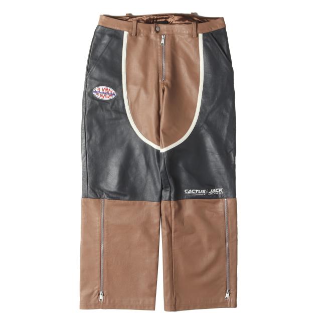 NIKE ナイキ パンツ サイズ:WMNS 12(メンズL位) | 23SS Travis Scott / Cactus Jack JORDAN レザー モトクロス パンツ (W J SP TS MOTO PANT) | ブラウン | ボトムス ズボン | コラボ【メンズ】【中古】【美品】【K4575】