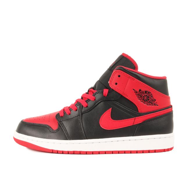 NIKE ナイキ サイズ:27.5cm | AIR JORDAN 1 MID BRED TOE (DQ8426-060) | エアジョーダン1 ミッド ブレッド トゥ | ブラック ファイアレッド 黒赤 | US9.5 | ミドルカット スニーカー シューズ 靴【メンズ】【K4576】