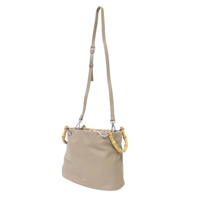 BEAURE ヴュレ FREAKS STORE 別注 バッグ ベージュ | 25春夏 バンブーハンドル バッグ / ハンドバッグ ショルダー | 2WAY 斜め掛け 肩掛け レザー 牛革 | ブランド コラボ カバン【レディース】【中古】【美品】【K4576】