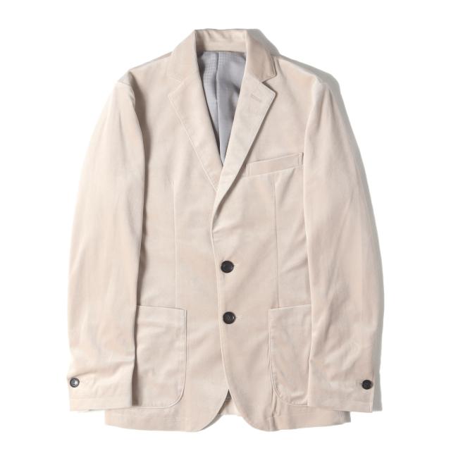 AKM エイケイエム ジャケット ベージュ サイズ:S | 21AW ストレッチ ベルベット 2B テーラード (STRETCH VELVET SWING EASY JACKET) | アウター ブレザー 上着 | 日本製【メンズ】【中古】【美品】【K4577】