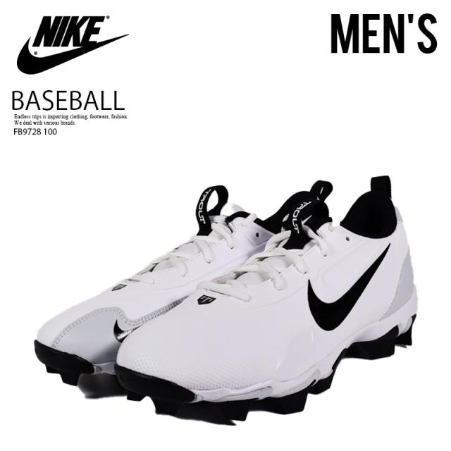 NIKE (ナイキ) FORCE TROUT 9 KEYSTONE (フォース トラウト 9 キーストン) MENS メンズ 野球 スパイク ベースボールシューズ ベースボール WHITE/BLACK-PURE PLATINUM 白 黒 (ホワイト / ブラック) FB9728 100