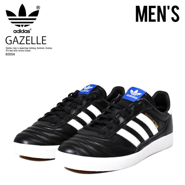 adidas (アディダス) GAZELLE TEAM (ガゼル チーム) ガッツレー メンズ ローカット スニーカー シューズ クラシック タウンユース 普段使い カジュアル ストリート スケーター アウトドア スポーツ サッカー CBLACK/FTWWHT/BLUE (ブラック/ホワイト/ブルー) II0004
