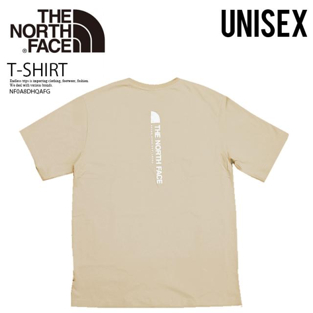 THE NORTH FACE (ノースフェイス) M VERTICAL NSE SS TEE RELAXED (M バーティカル NSE ショートスリーブ T リラックスド) ロゴT 半袖 Tシャツ トップス メンズ レディース ユニセックス カットソー コットン SIMPLY TAUPE-TNF WHITE シンプリー トープ ホワイト NF0A8DHQAFG1