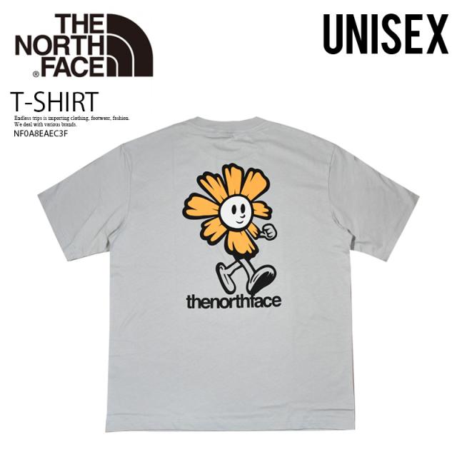 THE NORTH FACE (ザ ノースフェイス) M BLOOM SS TEE OVERSIZED (M ブルーム ショートスリーブT オーバーサイズド) 半袖T Tシャツ トップス メンズ レディース 花柄 フラワー HIGH RISE GREY/TNF BLACK ハイ ライズ グレー/ブラック NF0A8EAEC3F