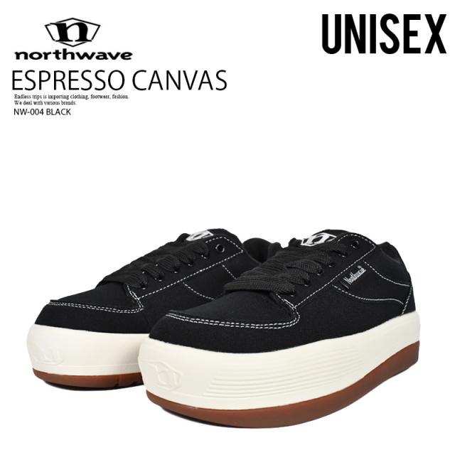 NORTHWAVE (ノースウェーブ) ESPRESSO CANVAS (エスプレッソ キャンバス) ユニセックス メンズ レディース ローカット スニーカー 厚底 重厚 タウンユース BLACK (ブラック) NW-004 BLACK