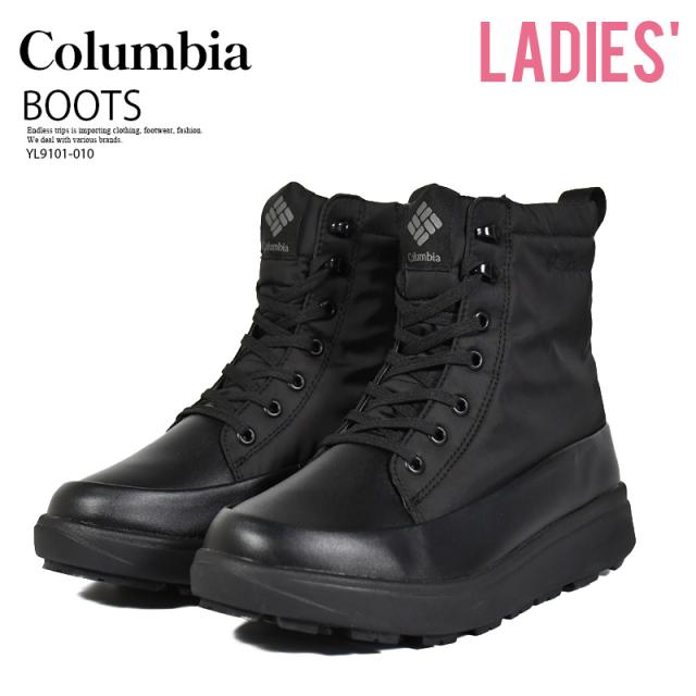 Columbia (コロンビア) SAPLAND III DIVA LACE WP OH INFINITY (サップランド スリー ディーヴァ レース ウォータープルーフ オムニヒートインフィニティ) レディース レースアップ ブーツ 防水 アウトドア カジュアル 普段使い 黒 BLACK (ブラック) YL9101 010 YL9101-010