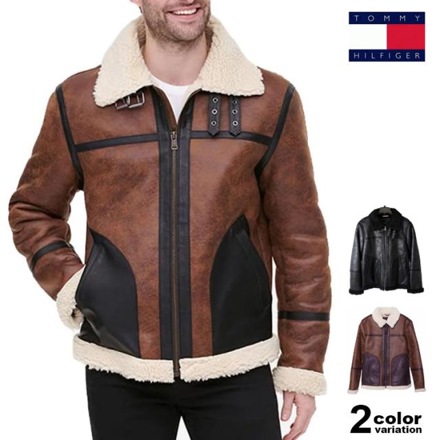 トミーヒルフィガー   B3 フライトジャケット フェイクレザー ボア付き Faux Shearling JACKET 150AS251 ブルゾン アウター 冬物 ギフト プレゼント