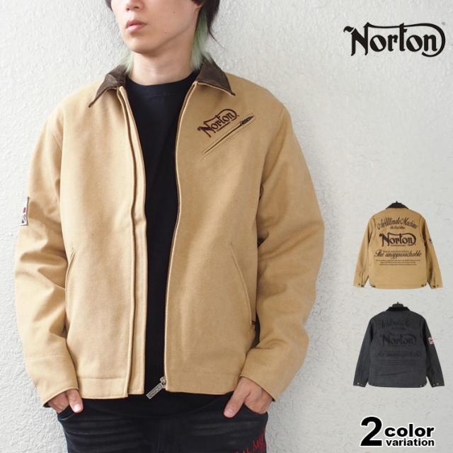 ノートン ワークジャケット NORTON ダックワーク ジャケット 衿 切替 コーデュロイ メンズ ブルゾン アウター 大きいサイズ M-XL [253N1700B]