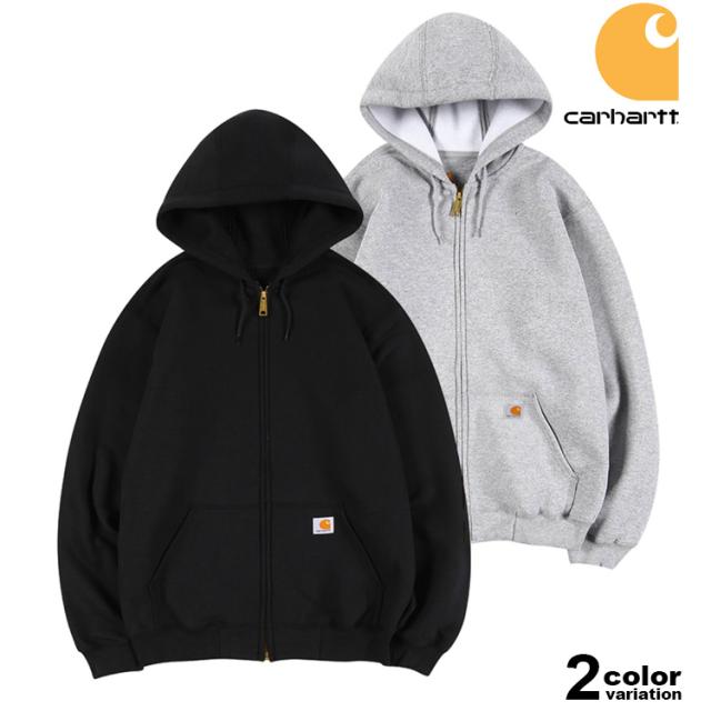 カーハート パーカー スウェット ジップパーカー ルーズフィット Carhartt Loose Fit Midweight Full-Zip Sweatshirt USAモデル 裏起毛 大きいサイズ K122