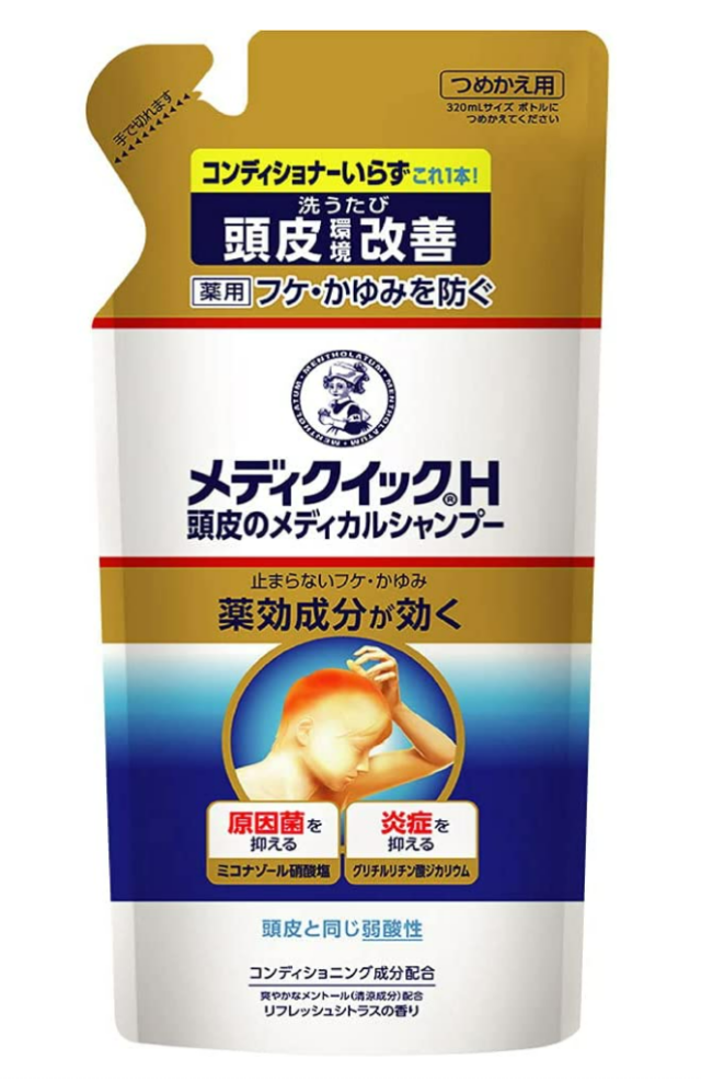 【医薬部外品】ロート製薬 メンソレータム メディクイックH 頭皮のメディカルシャンプー すっきり つめかえ用 280ml 6個セット【送料無料】