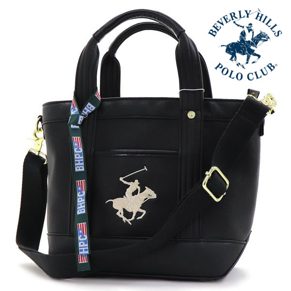 クリスマスセール ビバリーヒルズポロクラブ ショルダーバッグ レディース 正規品 BEVERLY HILLS POLO CLUB ハンドバッグ 2Way ブラック BH2006N