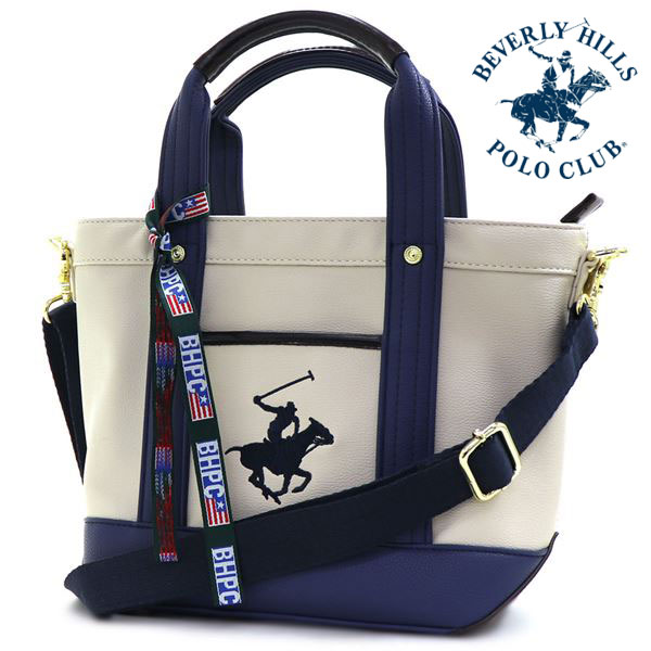 クリスマスセール ビバリーヒルズポロクラブ ショルダーバッグ レディース 正規品 BEVERLY HILLS POLO CLUB ハンドバッグ 2Way ホワイト BH2006N
