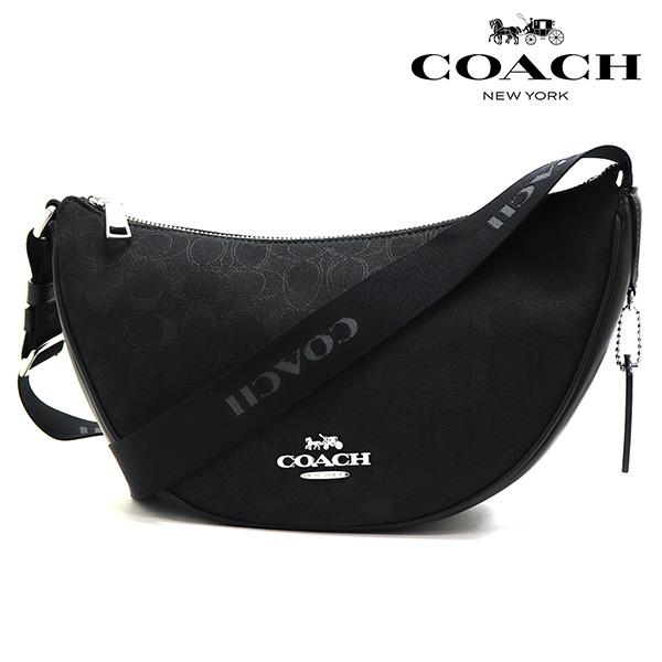 クリスマスセール コーチ ショルダーバッグ レディース COACH シグネチャー ジャガード  ブラック CT822 SBKBK