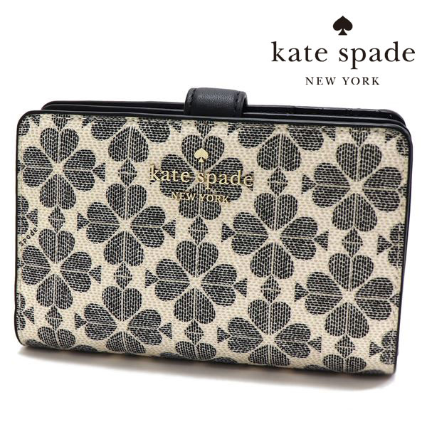 クリスマスセール ケイトスペード 二つ折り財布 レディース KATE SPADE Wallet ブラックマルチ KG488 001