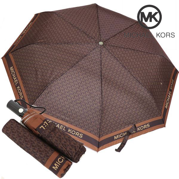 クリスマスセール マイケルコース 折りたたみ傘 レディース 自動開閉 MICHAEL KORS Umbrella 折り畳み傘 35F3GTFN4B BROWN  ギフトラッピング無料